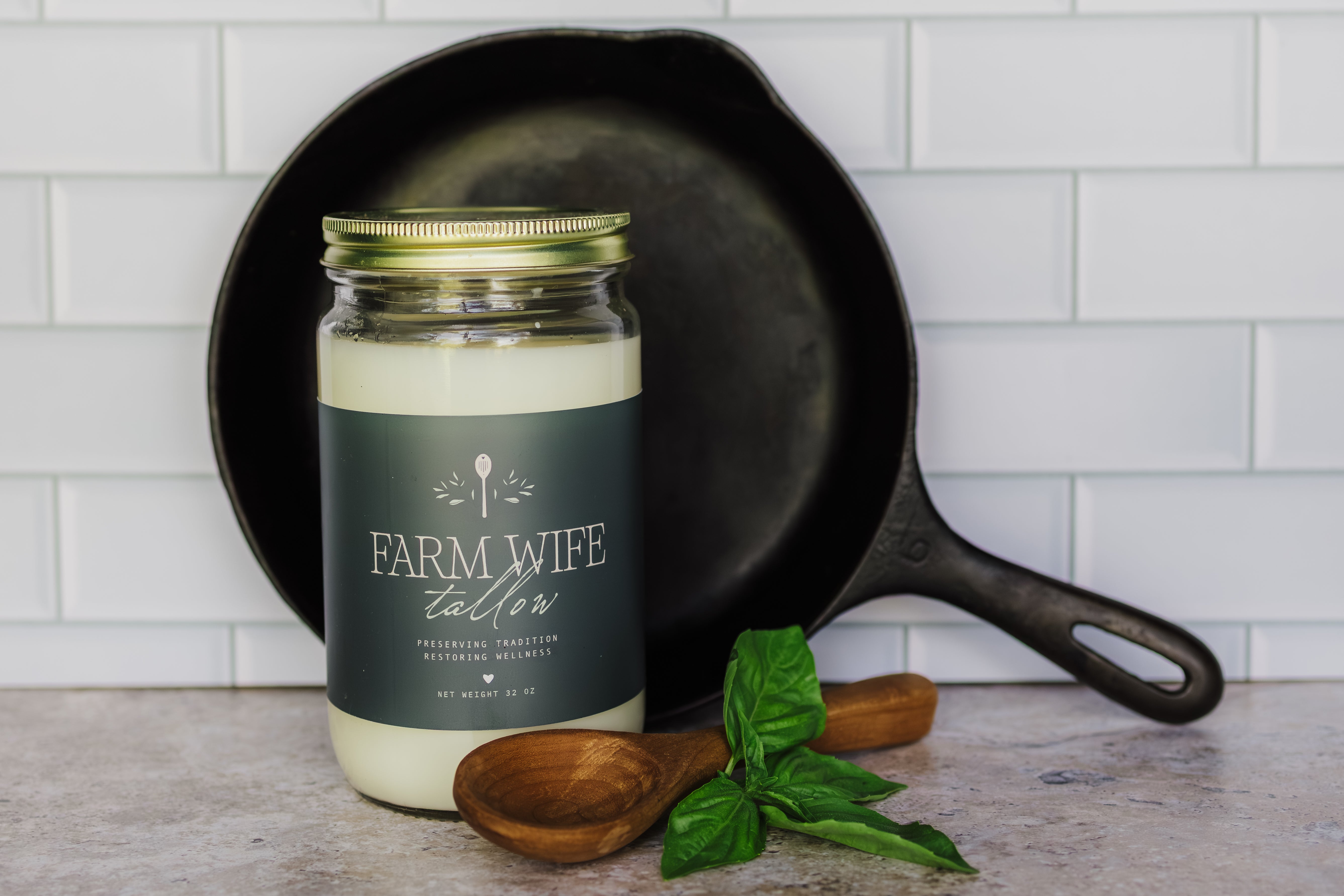 Pure Beef Tallow 32oz | Premium Cooking Fat - Large Size – Farm Wife Tallow